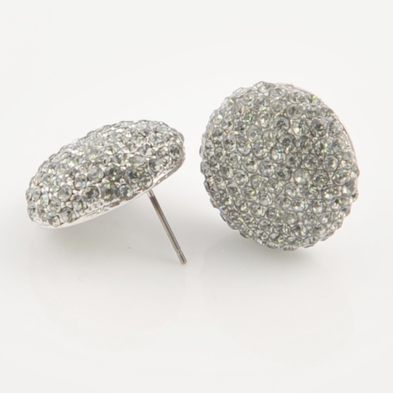Swarovski Crystal Swarovski Black Crystal Large Cluster Studs Necklaces ...