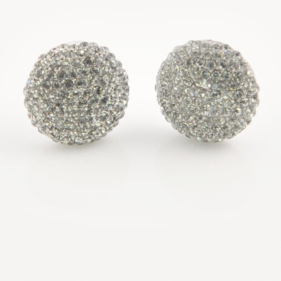 Swarovski Crystal Swarovski Black Crystal Large Cluster Studs Necklaces ...