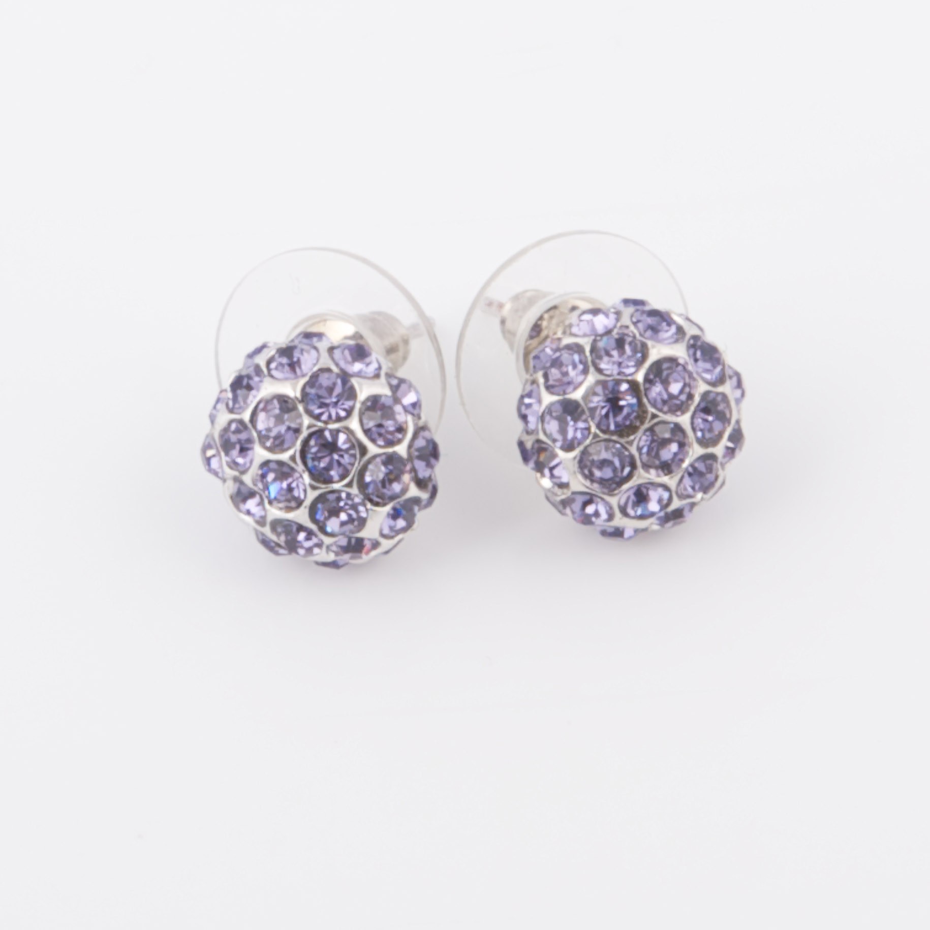 Swarovski Crystal Swarovski Purple Crystal Cluster Studs Necklaces ...
